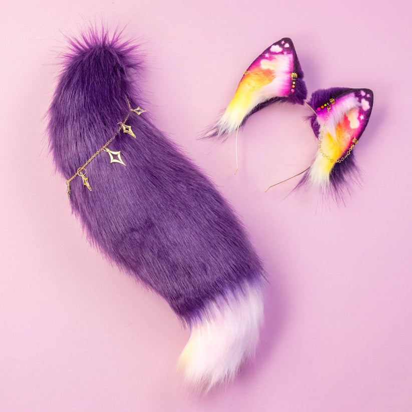 Violet Sunset Foxy Ears and Tail Set – neko.to.mori