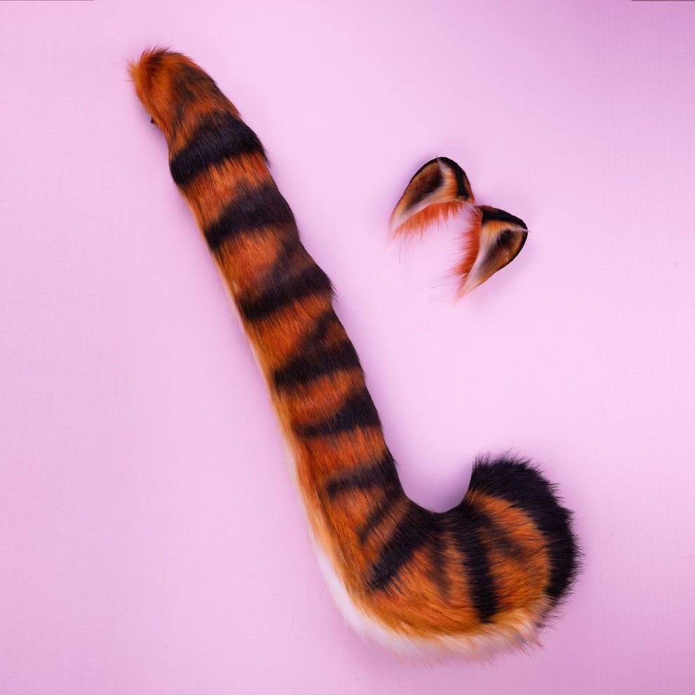 Realistic Tiger Ears and Tail Set – neko.to.mori