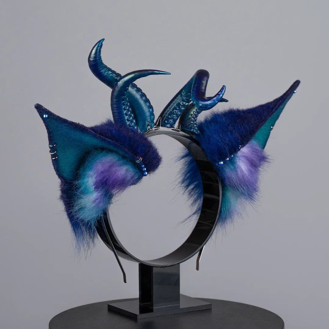 Tentacle Fluffy Sea Monster Ears and Tail set – neko.to.mori