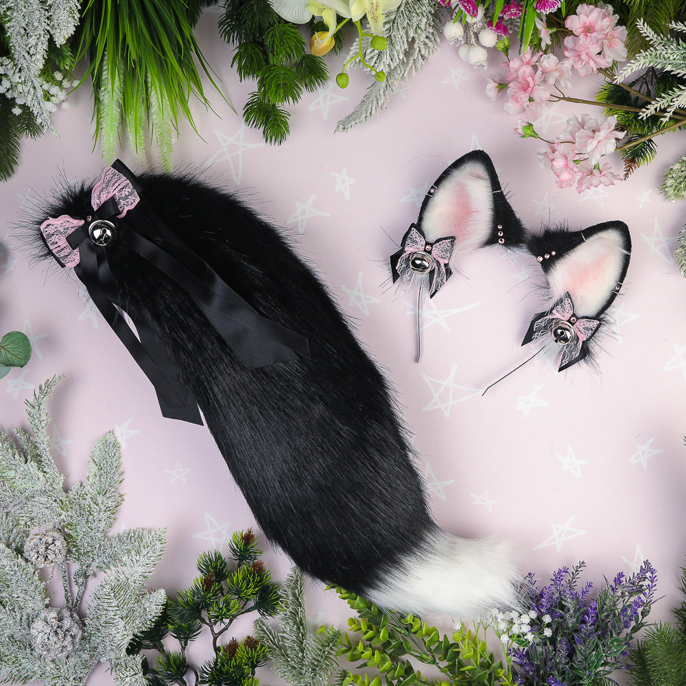 Black Fox Ears and Tail Set – neko.to.mori