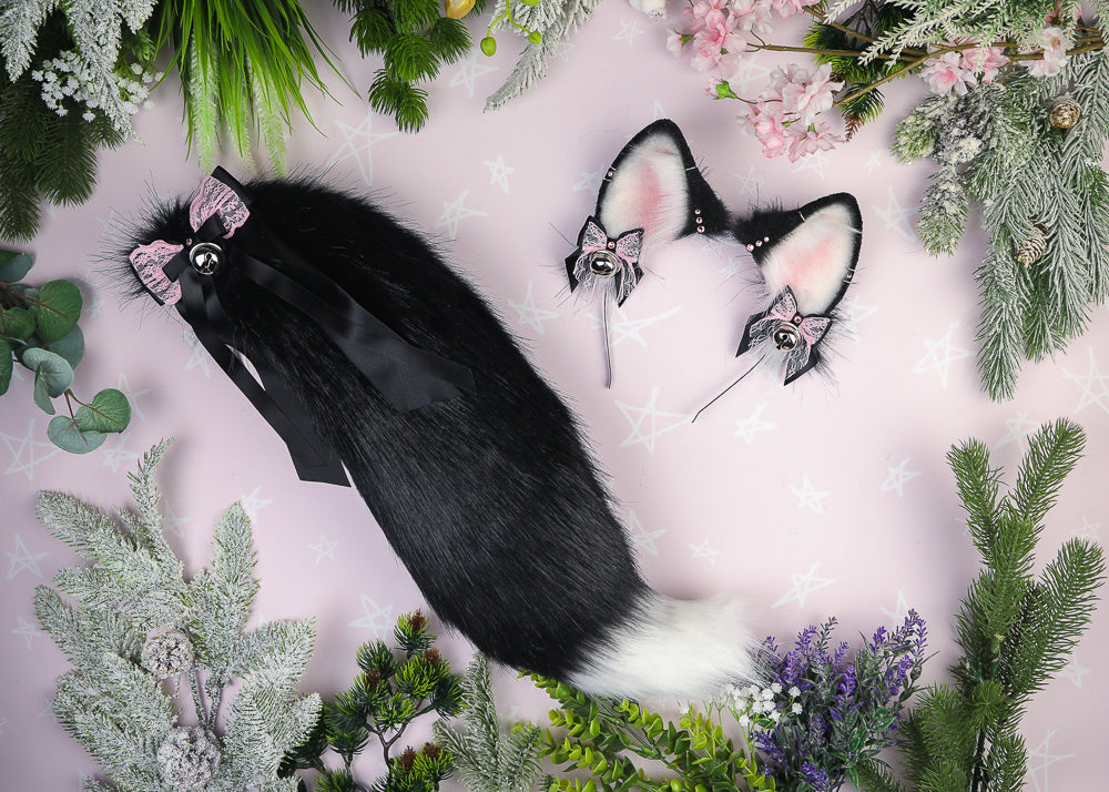Black Fox Ears and Tail Set – neko.to.mori